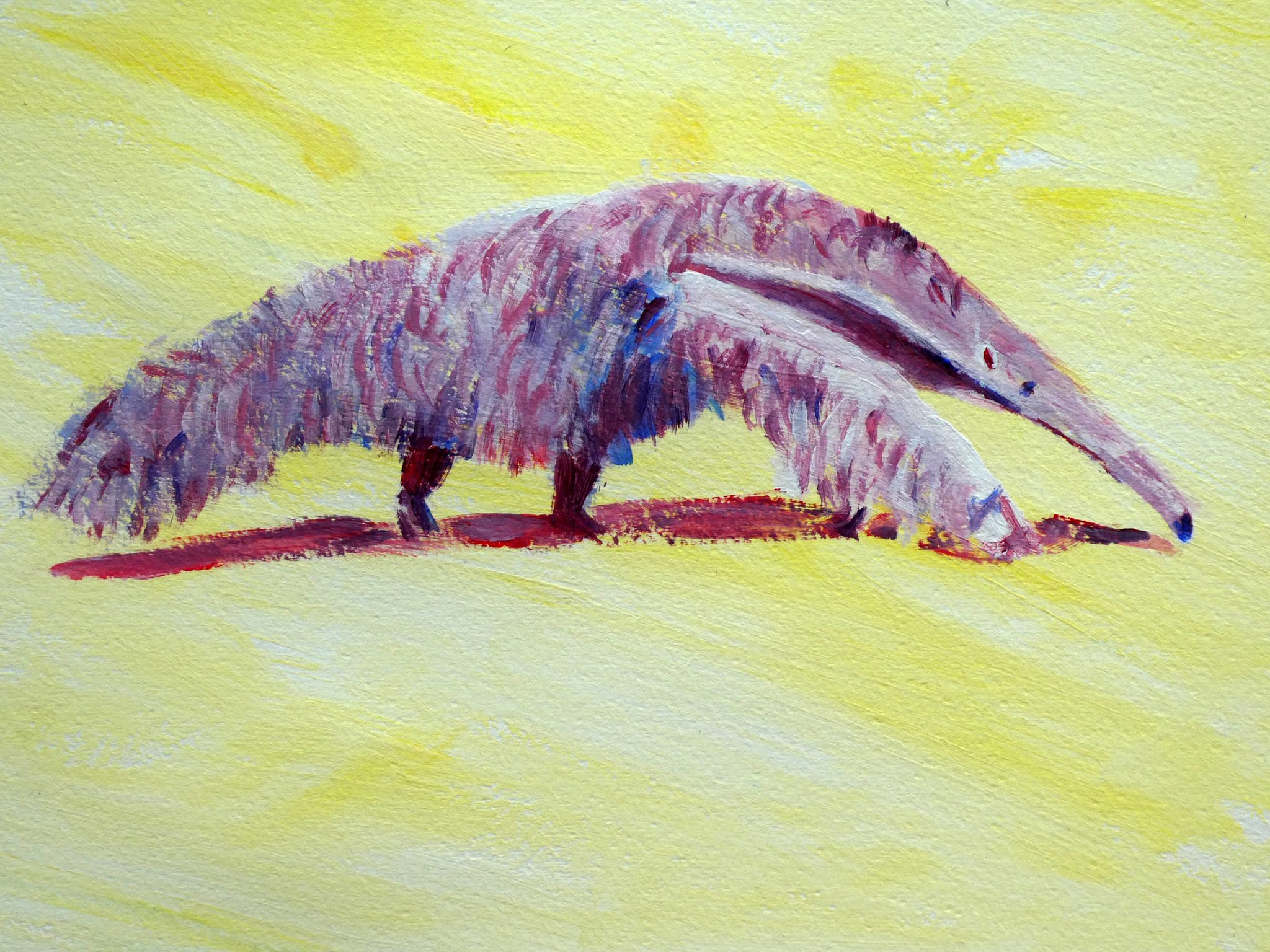 Yellow Snake Painting - Caroline Skinner Art